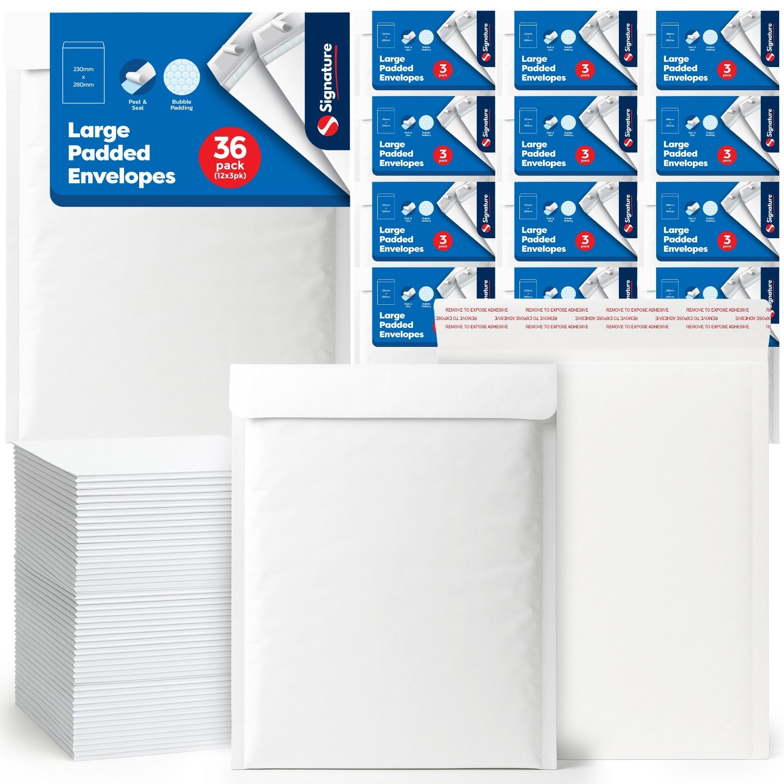 Large Padded Mailing Envelopes 72/Carton Bubble Padded Self Sealed